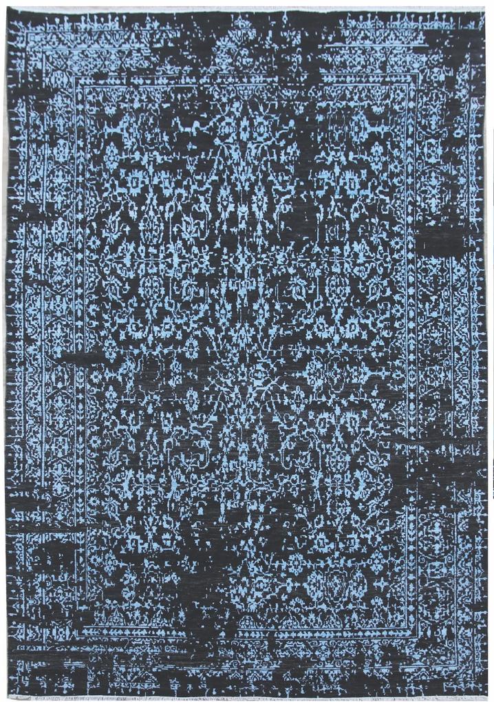 Diamond Carpets koberce Ručně vázaný kusový koberec Diamond DC-JK 1 Denim blue/aqua Rozměry koberců: 140x200