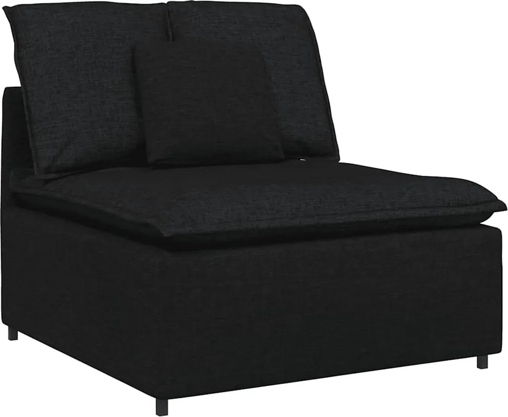 Modulární pohovka s polštáři textil černá 3321149