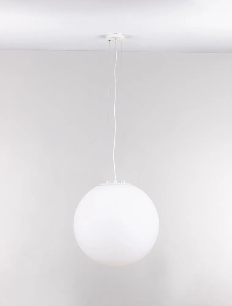 Bílé skleněné závěsné svítidlo ø 50 cm Nevoso – Nova Luce