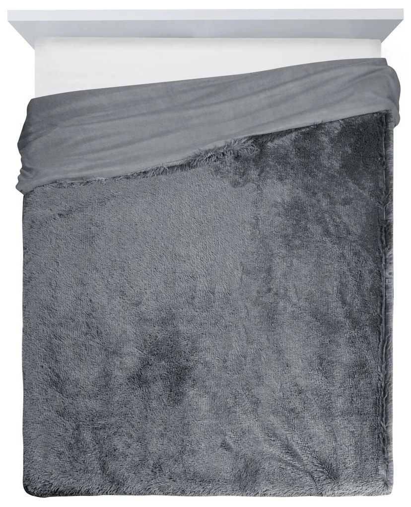 CHLUPATÁ DEKA TIFANY1 150X200 CM ŠEDÁ