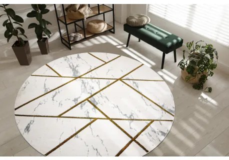 koberec kulatý EMERALD výhradní 1012 glamour, stylový mramor, geo velikost kruh 160 cm | krásné koberce cz