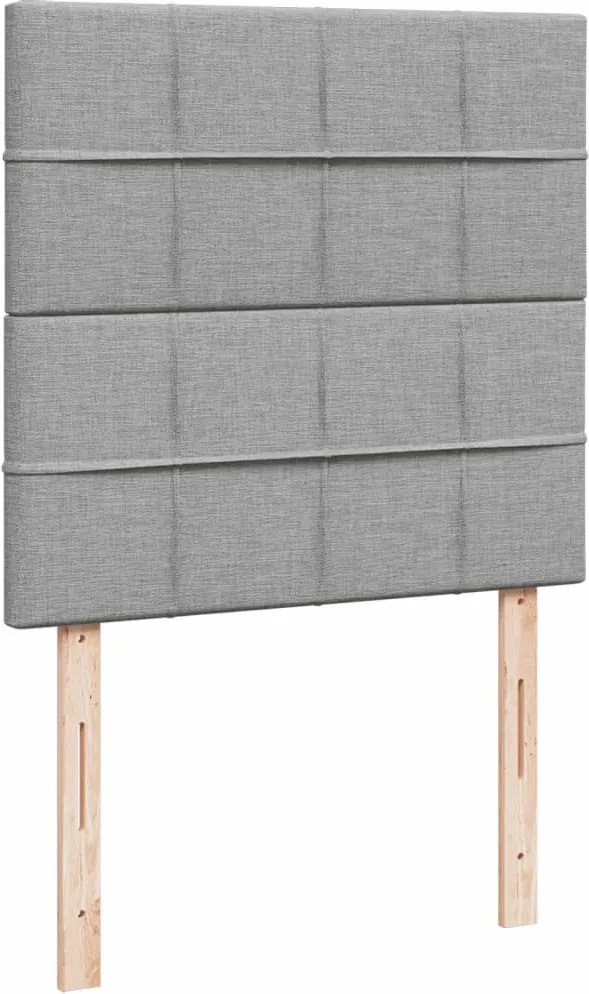 Box spring postel s matrací světle šedá 90x200 cm textil 3291551