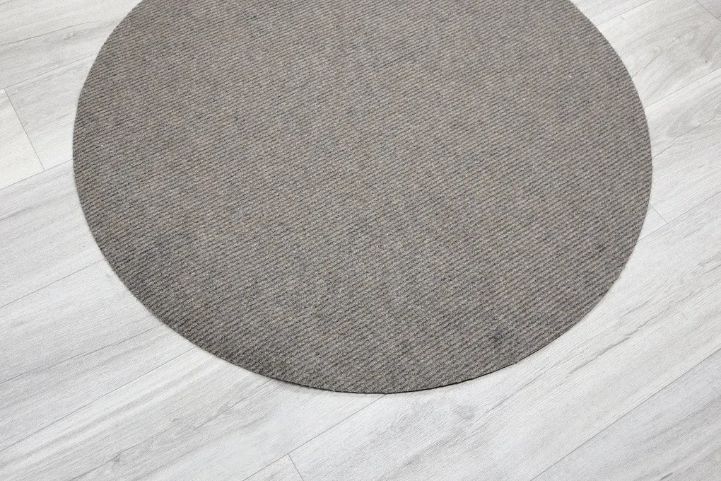 Vopi koberce Kusový koberec Quick step béžový kruh - 100x100 (průměr) kruh cm