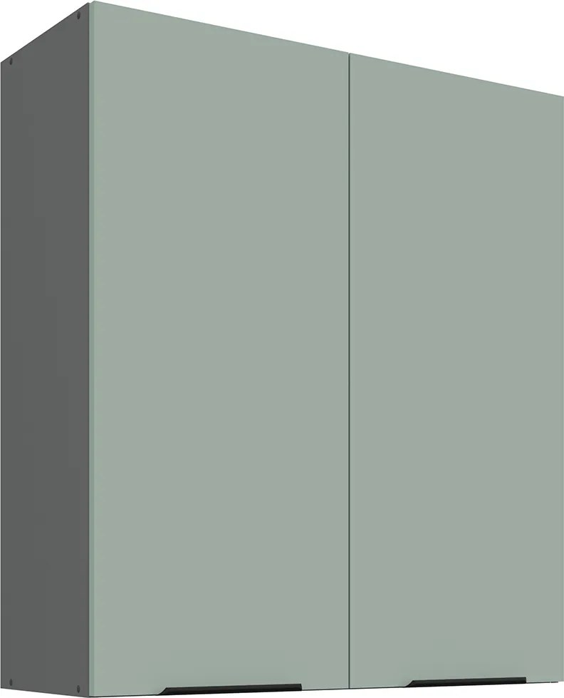 ARIA sa | horní skříňka 80 G-90 2F policová | 80 cm | VYSOKÁ | ANTI FINGERPRINT povrch | antracit/aquamarine