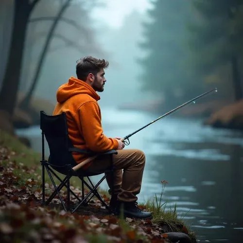 Kempingová sada, černá - rybářský stůl + dvě židle