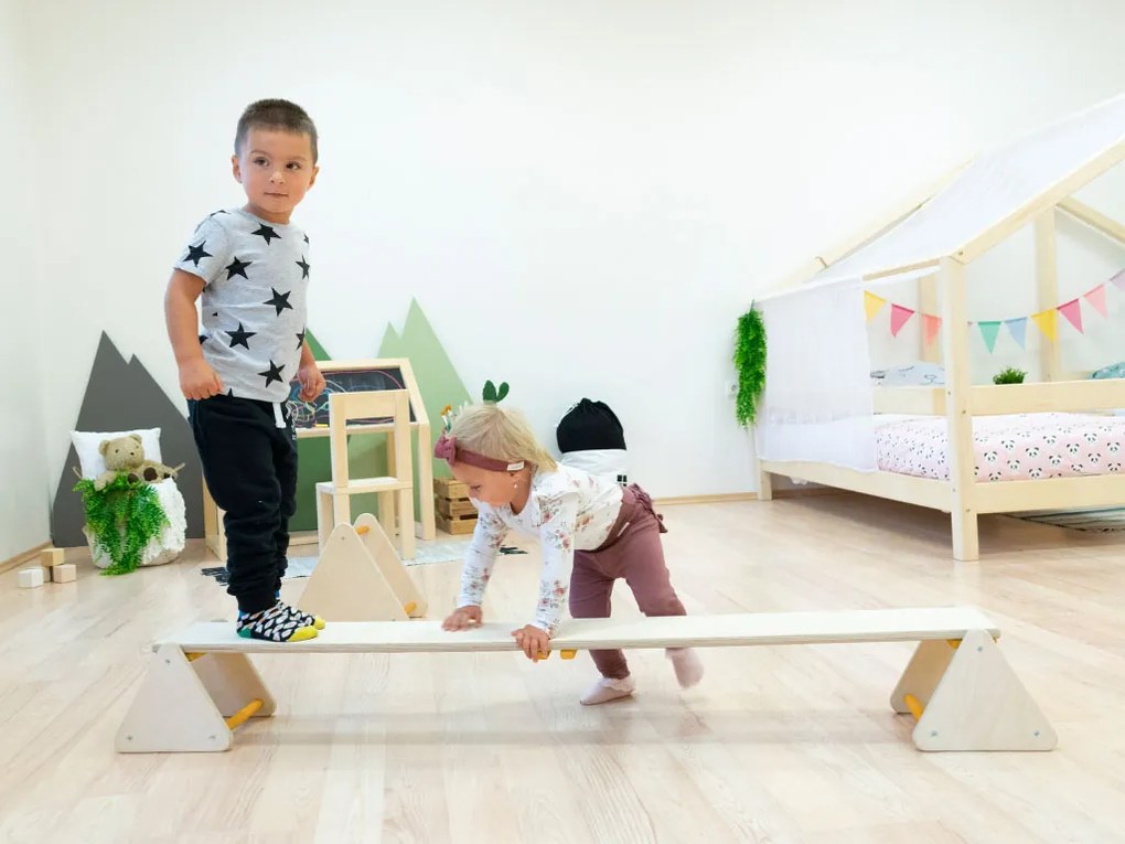 Benlemi Montessori balanční set pro děti TRIΔNGLES Zvolte barvu: Nelakovaná