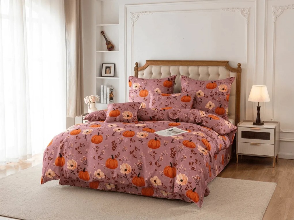Povlečení z mikrovlákna PUMPKINS ROSAVIE starorůžové Rozměr povlečení: 70 x 90 cm | 140 x 220 cm