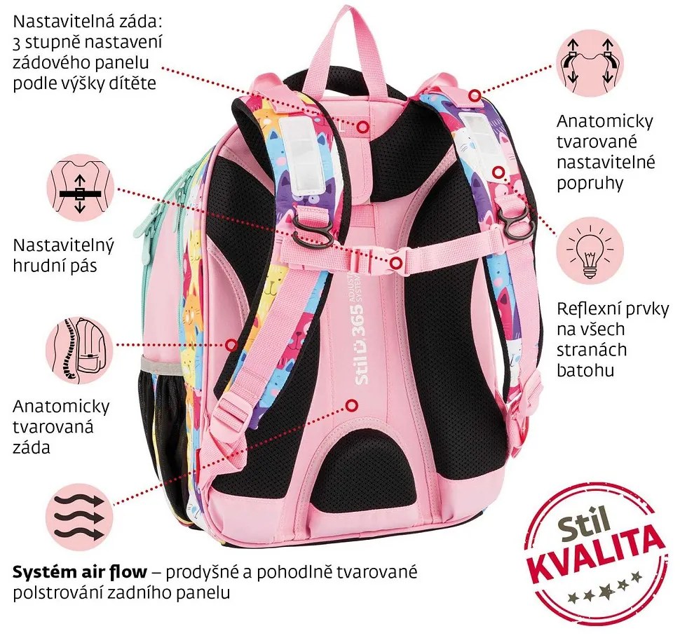 Stil - školní batoh Junior Kittens