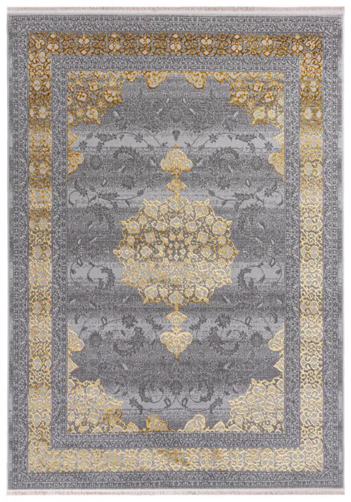 Kusový koberec Svaga šedo zlatý 80x200cm
