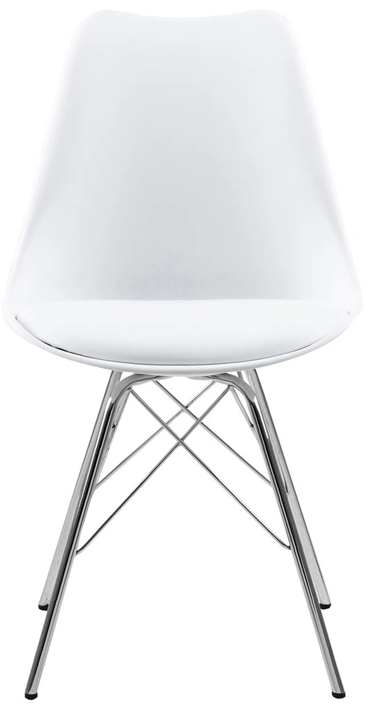 Židle v industriálním stylu Eko kůže Bílá FLYS
