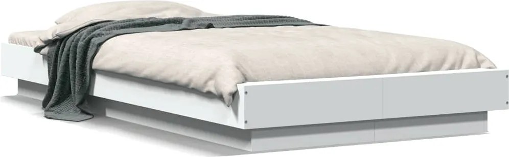 Rám postele s LED osvětlením bílý 90 x 190 cm kompozitní dřevo 3281147