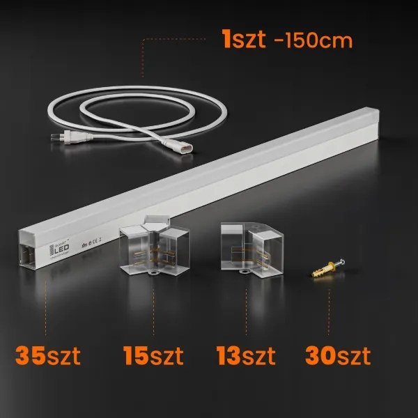 LED Stropní svítidlo LED/350W/85-265V 4000K 313x298 cm CRI 90 IP44 bílá