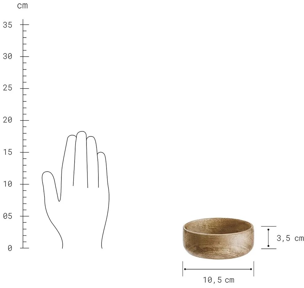 Butlers MANGO DAYS Sada dřevěných misek 3 ks