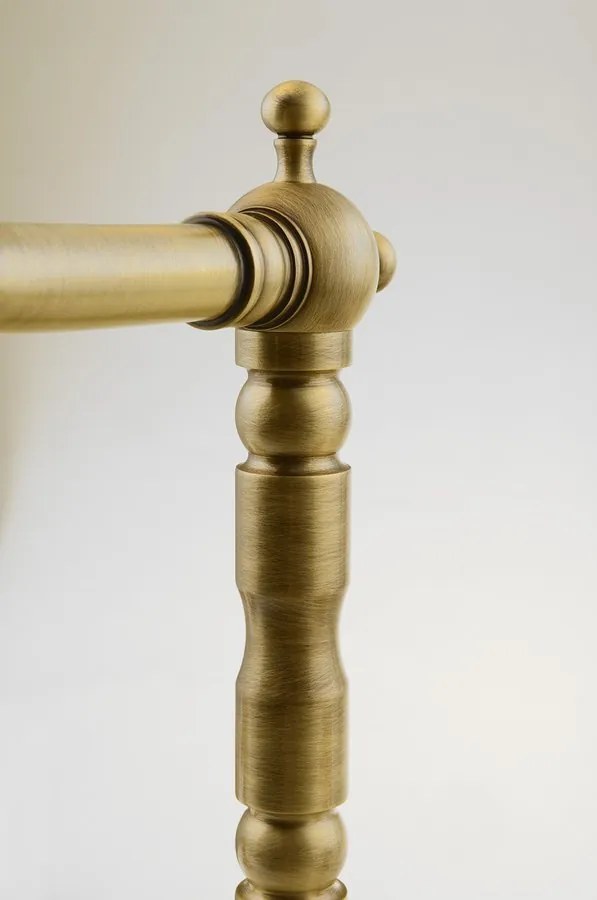 Sapho Reitano Rubinetteria, ANTEA tříprvková umyvadlová baterie s retro hubicí, s výpustí, bronz, 3226