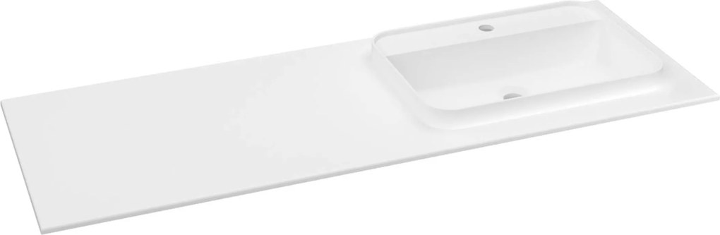 Sapho - Umyvadlo Brahea 141x52 cm, bez přepadu, otvor pro baterii, matná bílá BL141R