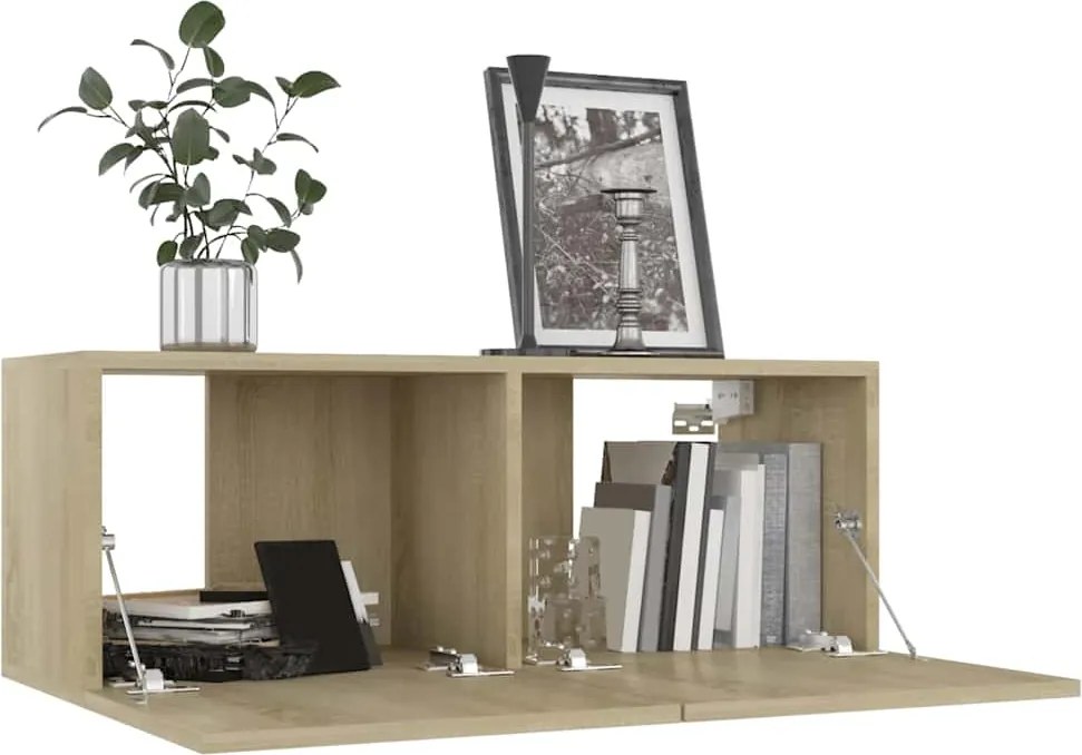 4dílný set TV skříněk dub sonoma kompozitní dřevo 3078959