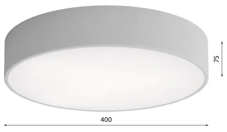 Koupelnové stropní svítidlo se senzorem CLEO 3xE27/24W/230V pr. 40 cm šedá IP54