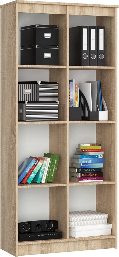 Regál R80 8 poliček dub sonoma