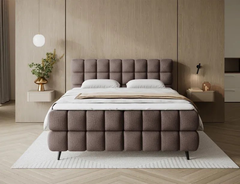 Kontinentální postel Sabrina 160x200, hnědá (tonall 22)