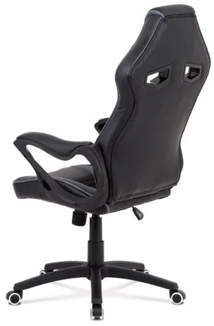 Kancelářská židle černo šedá MESH, houpací, kříž černý, KA-G406 GREY