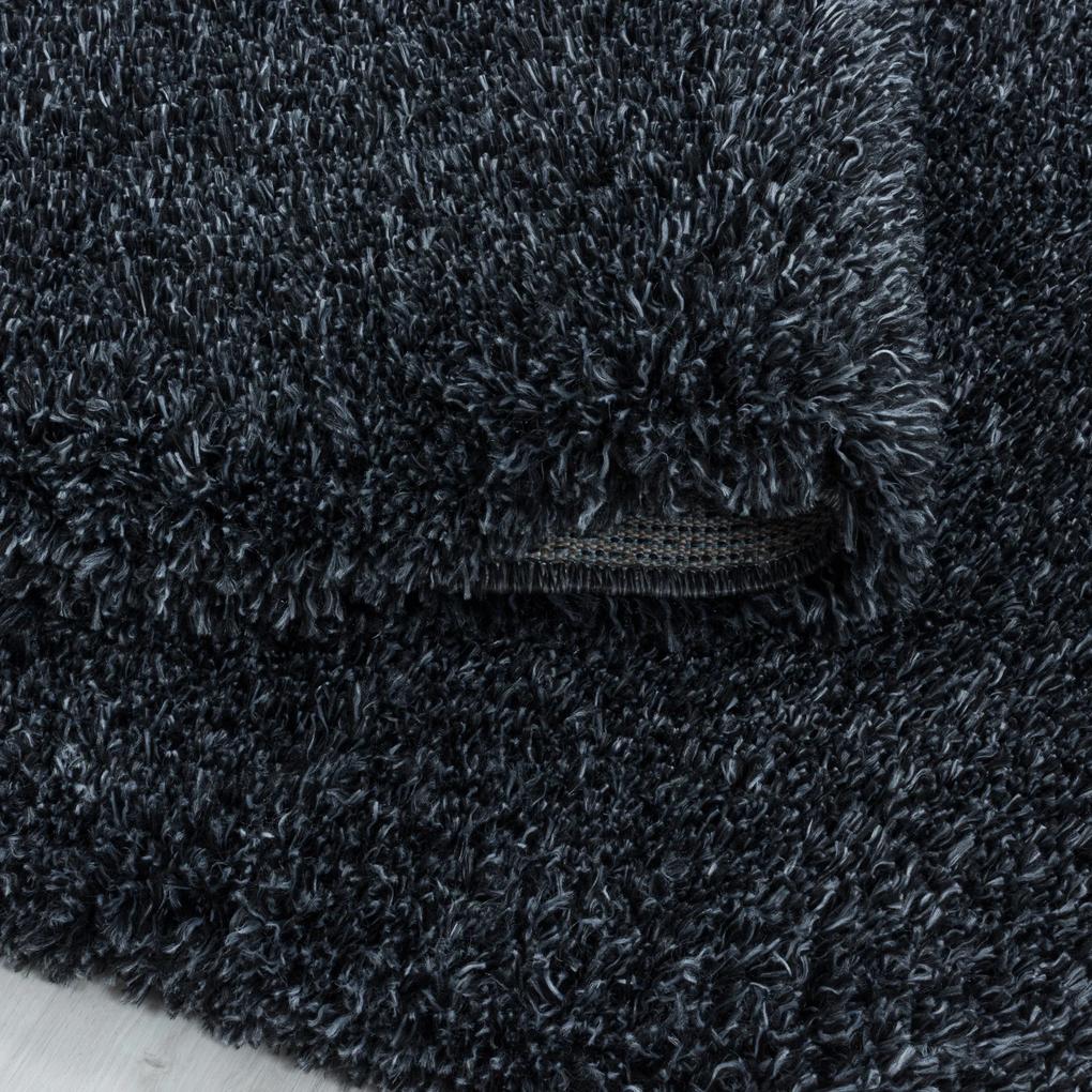 Ayyildiz Kusový koberec FLUFFY 3500, Antracitová Rozměr koberce: 80 x 250 cm