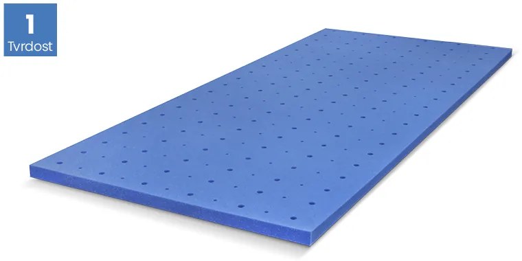 Krycí matrace BLUE TOPPER VISCO Rozměr: 80x195, Výška: 6 cm, Typ potahu: ActiPRO