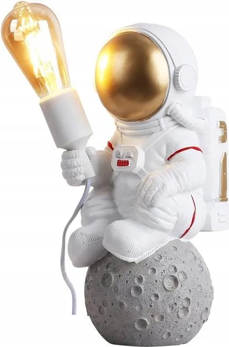 Dětská noční lampa Amstrong ABR-KARD6 astronaut Abruzzo bílá šedá