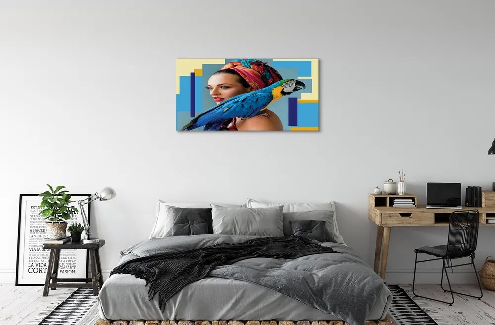Obrazy na plátně Papoušek na rameni 120x60 cm