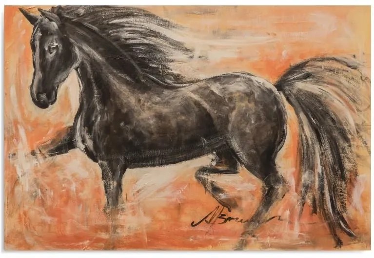Obraz CARO - Black Horse 1 40x30 cm