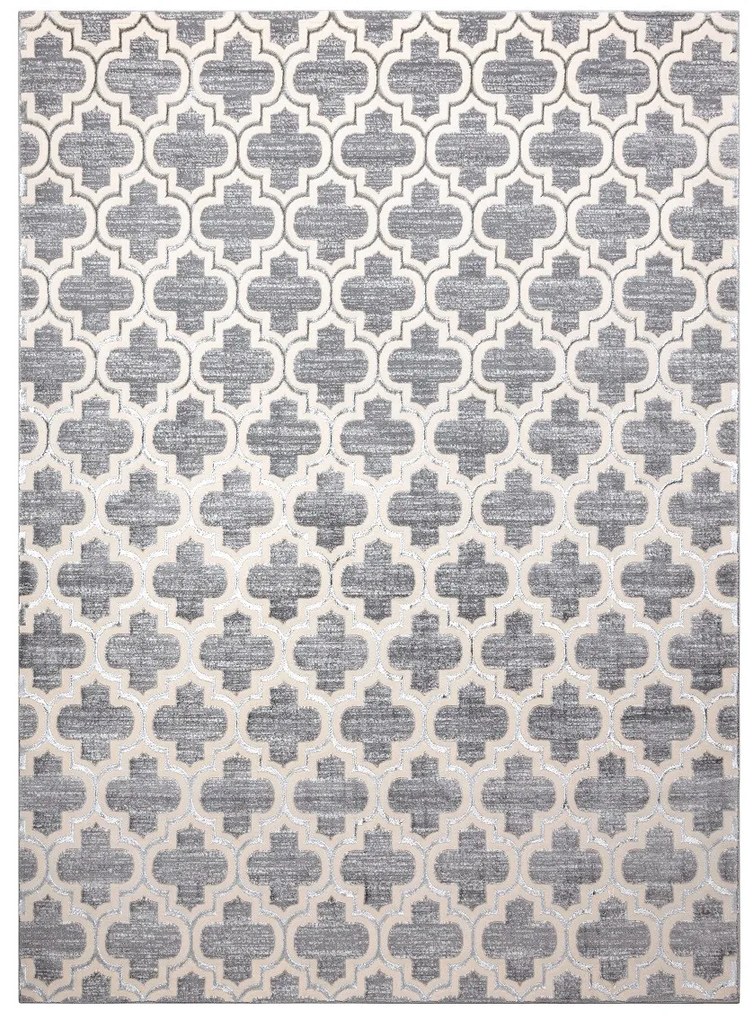 Dywany Łuszczów, Kusový koberec Core W6764 Trellis grey/cream, 200x290, šedá, chodba / předsíň