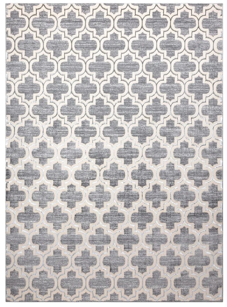 Dywany Łuszczów Kusový koberec Core W6764 Trellis grey/cream - 80x150 cm