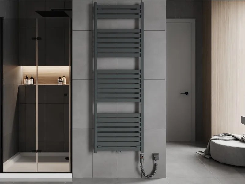 Mexen Uran, elektrické topné těleso 1800x600 mm + topná tyč 900 W, antracitová, W105-1800-600-2900-66