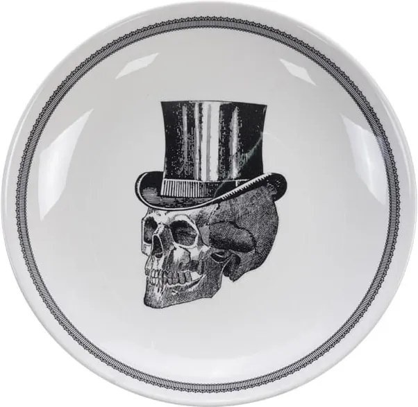 Černo-bílá miska Tokyo Design Studio Skull, ø 24,5 cm