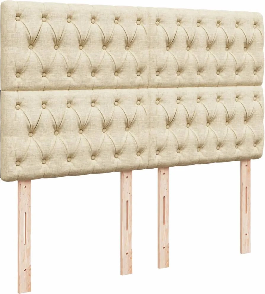 Box spring postel s matrací krémová 140x190 cm textil 3291675