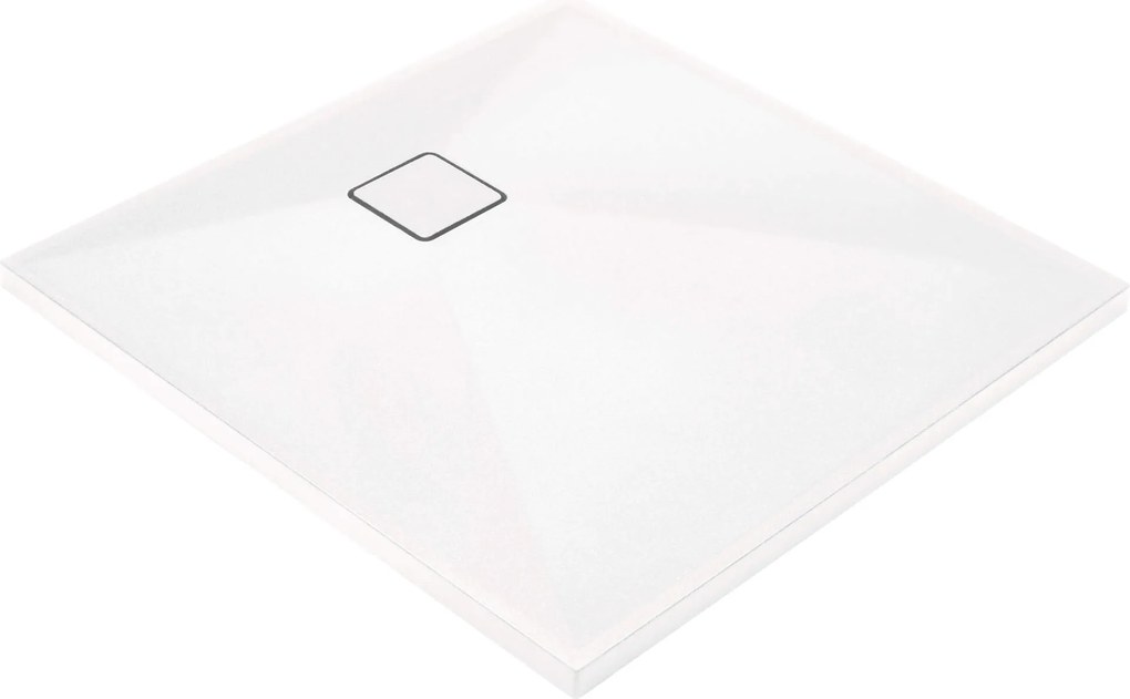 Deante Correo, obdélníková granitová sprchová vanička 90x90x3,5 cm, bílá matná, DEA-KQR_A41B