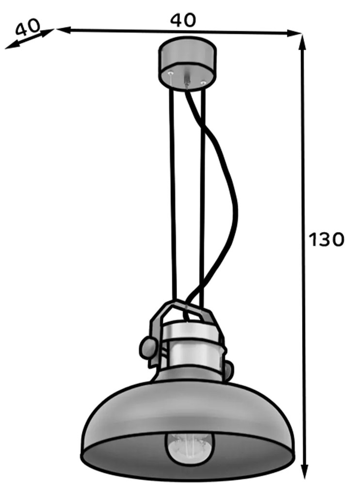Eltap Loftové závěsné osvětlení Stealle 1 Silver, 40x130x40cm
