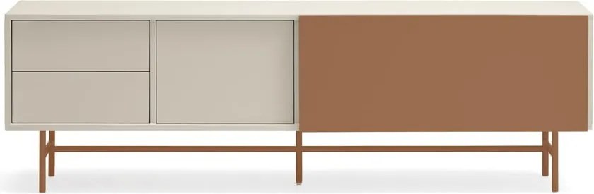 TV stolek v béžovo-cihlové barvě 180x56 cm Nube – Teulat