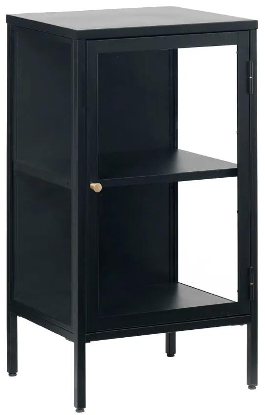 OnaDnes -20% Černá kovová vitrína Unique Furniture Carmel 85 x 45 cm