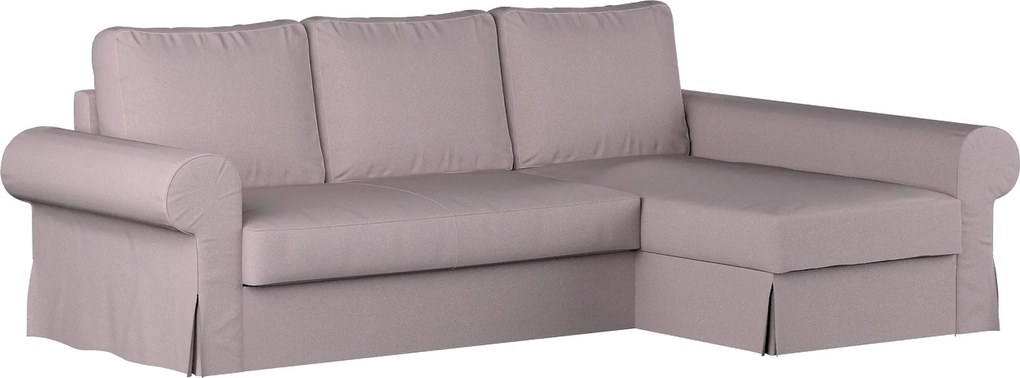 Potah na pohovku IKEA Backabro rozkládací se šezlongem barva růžová látka pletený vzor