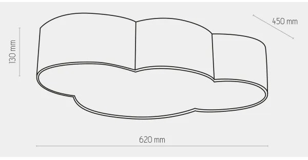 Dětské stropní svítidlo CLOUD 4xE27/15W/230V bílá