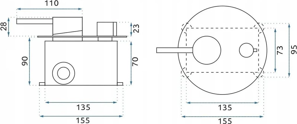 Rea Lungo Grip, podomítková sprchová souprava + BOX montážní systém, měděná matná, REA-P5651