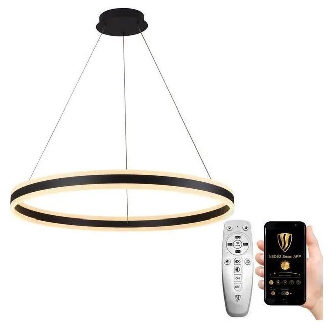 NEDES LED Stmívatelný lustr na lanku LED/110W/230V 3000-6500K + dálkové ovládání ND3462