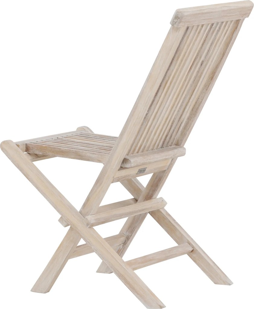 Zahradní jídelní židle Keňa – bílá / šedá – 47 cm