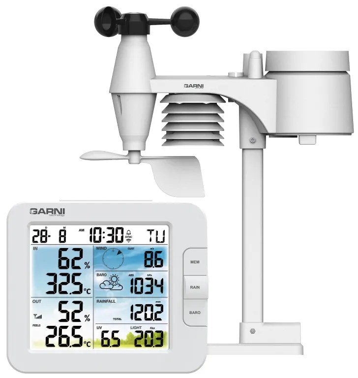GARNI technology Wi-Fi meteorologická stanice GARNI 925T