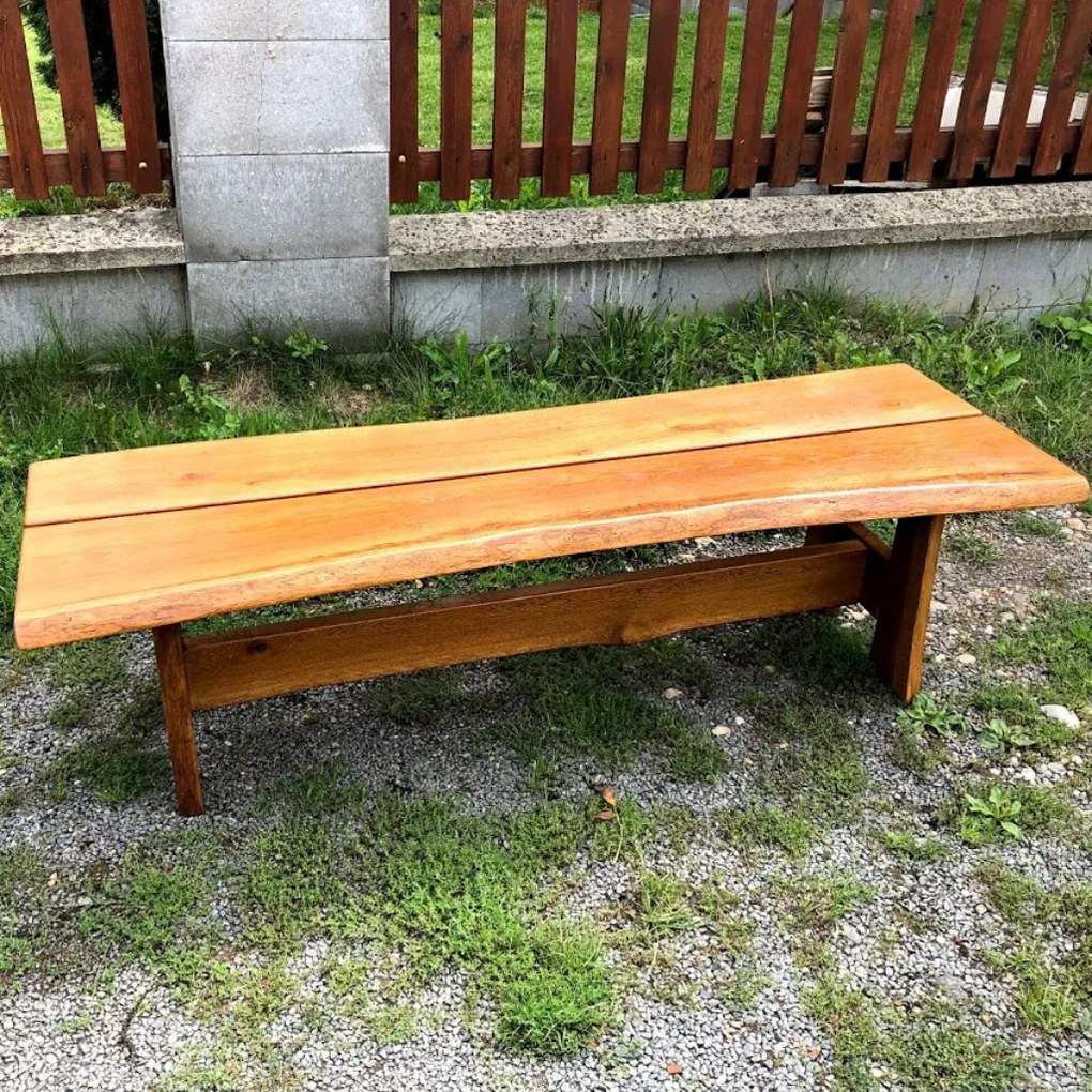 KULHÁNEK Zahradní lavice bez opěradla - rustikální Délka: 150 cm, Odstín nátěru: lazura - palisandr