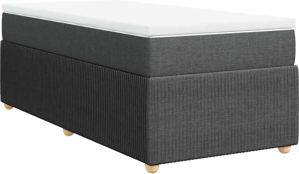Box spring postel s matrací tmavě šedá 90x190 cm textil 3285533