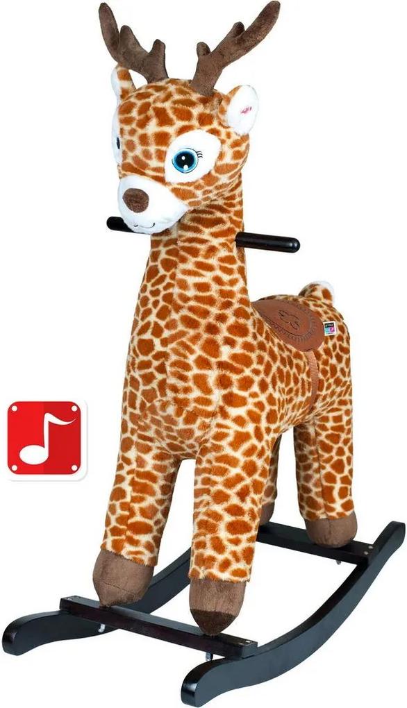 Houpací hračka PlayTo žirafa hnědá