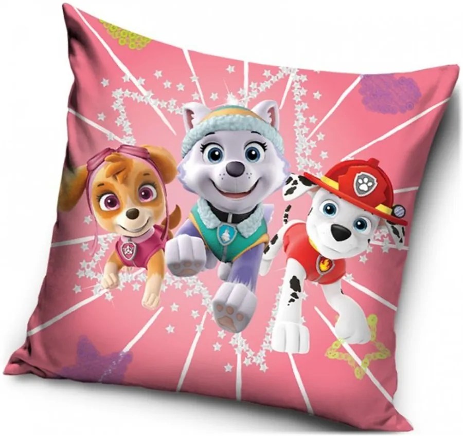Polštář Tlapková patrola - Paw Patrol - motiv Energická štěňata - 40 x 40 cm