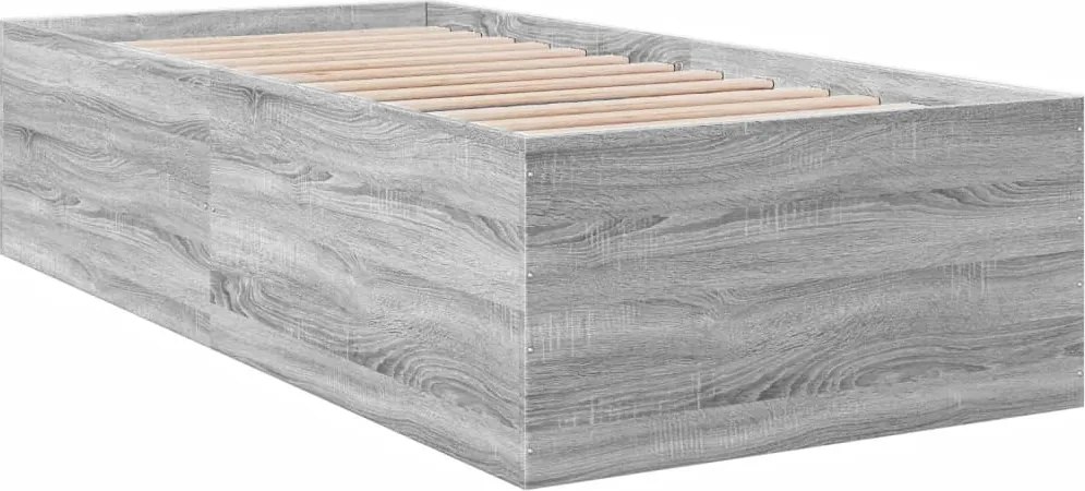 Rám postele šedý sonoma 90 x 190 cm kompozitní dřevo 3280977