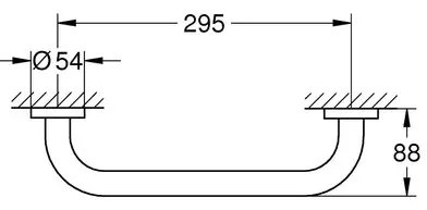 Grohe Essentials Vanové madlo, Supersteel 40421DC1